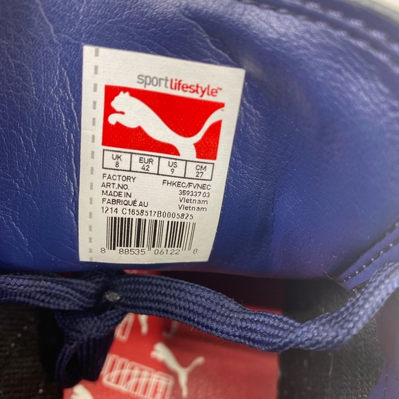 Puma | Shoes | Puma Red White And Blue Leather | Poshmark